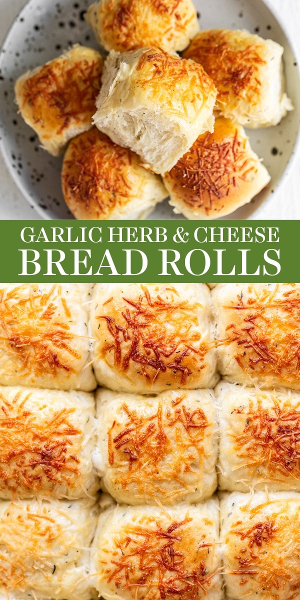 Garlic, Herb, and Cheese Bread Rolls - Handle the Heat