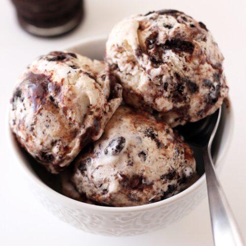 Cookies and Cream Fudge Swirl Ice Cream Recipe | Handle The Heat