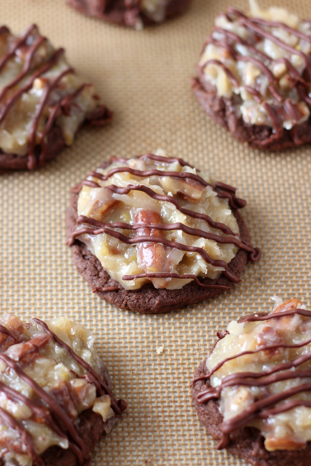 German Chocolate Cookies - Handle the Heat
