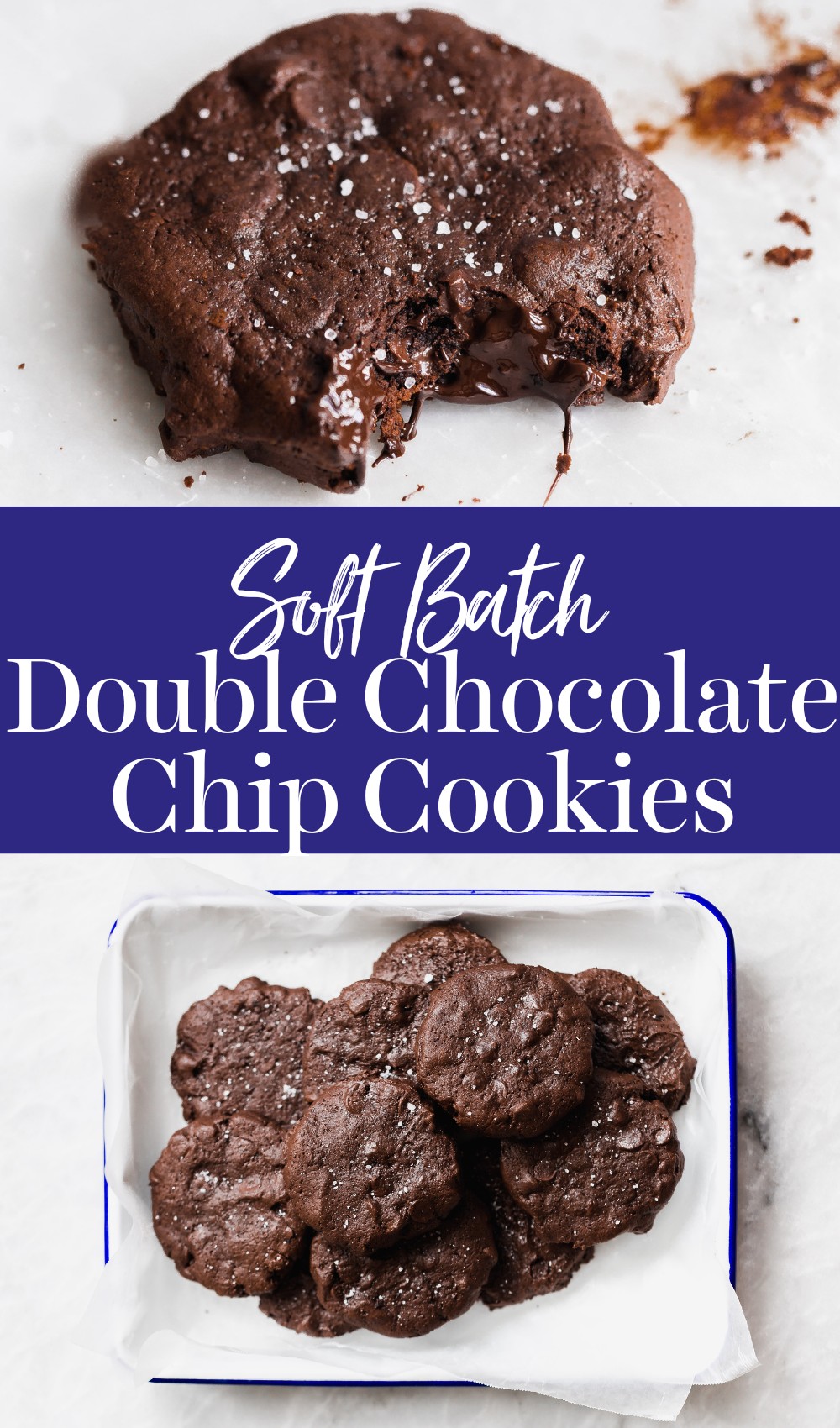 Soft Batch Double Chocolate Chip Cookies - Handle the Heat
