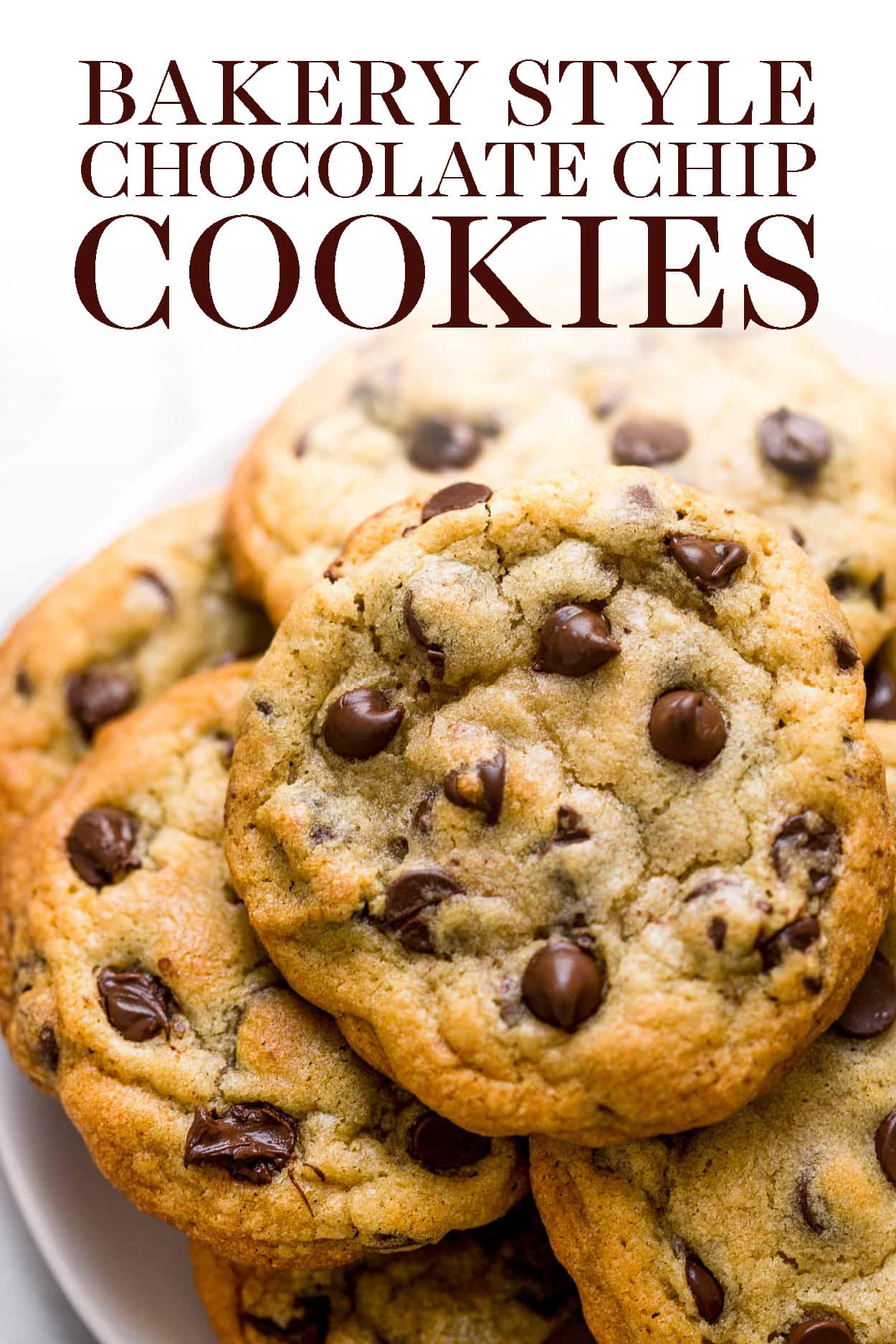 Bakery Style Chocolate Chip Cookies Recipe (Thick, Chewy & Soft)
