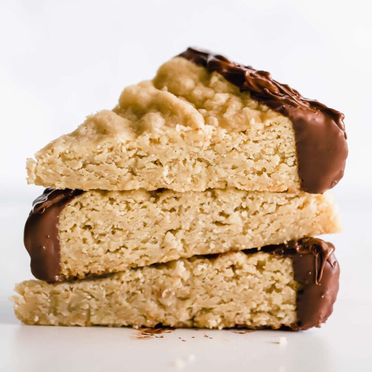 Chocolate Dipped Shortbread Cookies - Handle the Heat