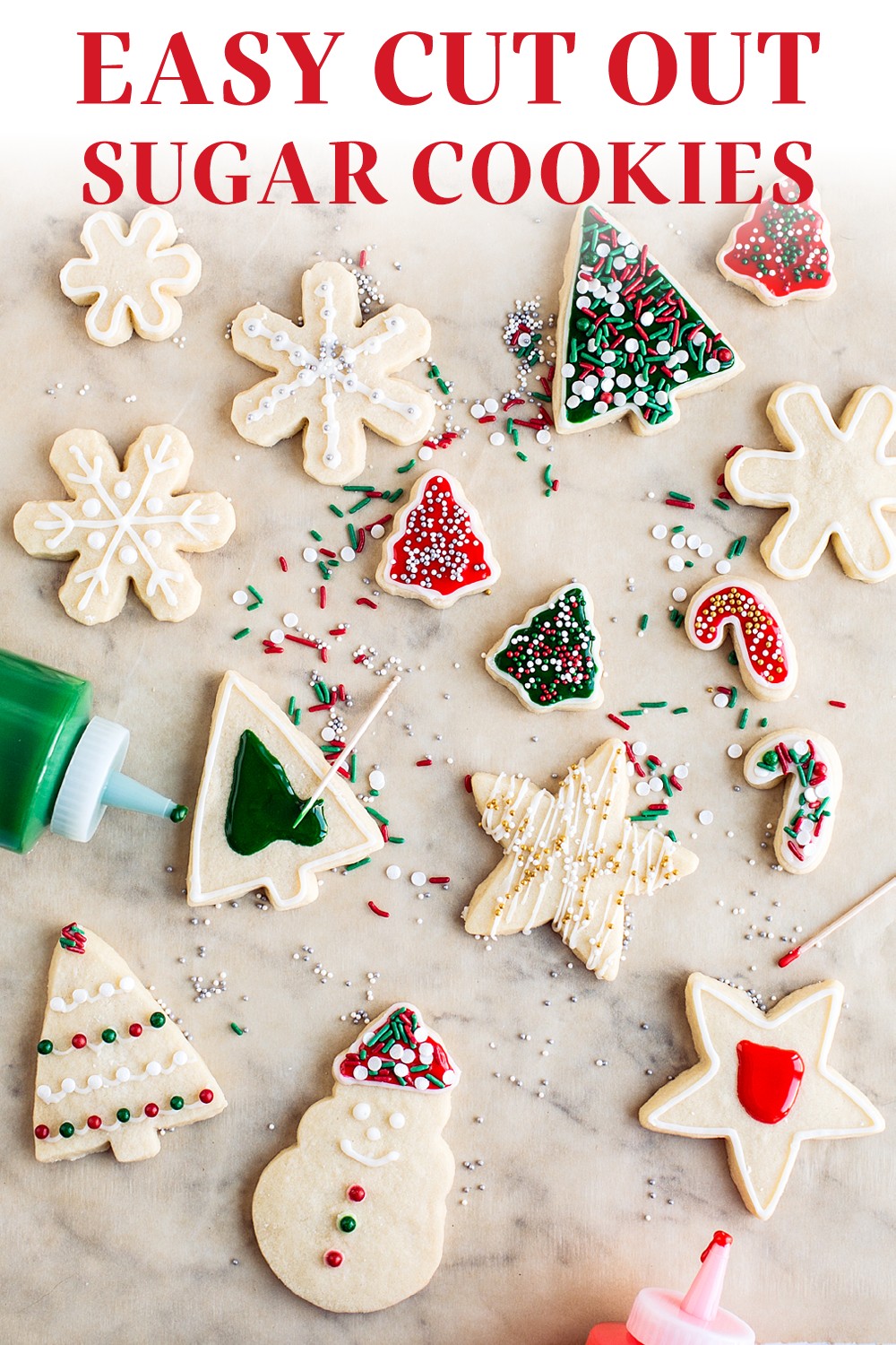 Easy Cut Out Sugar Cookies | Iced Sugar Cookies - Handle the Heat