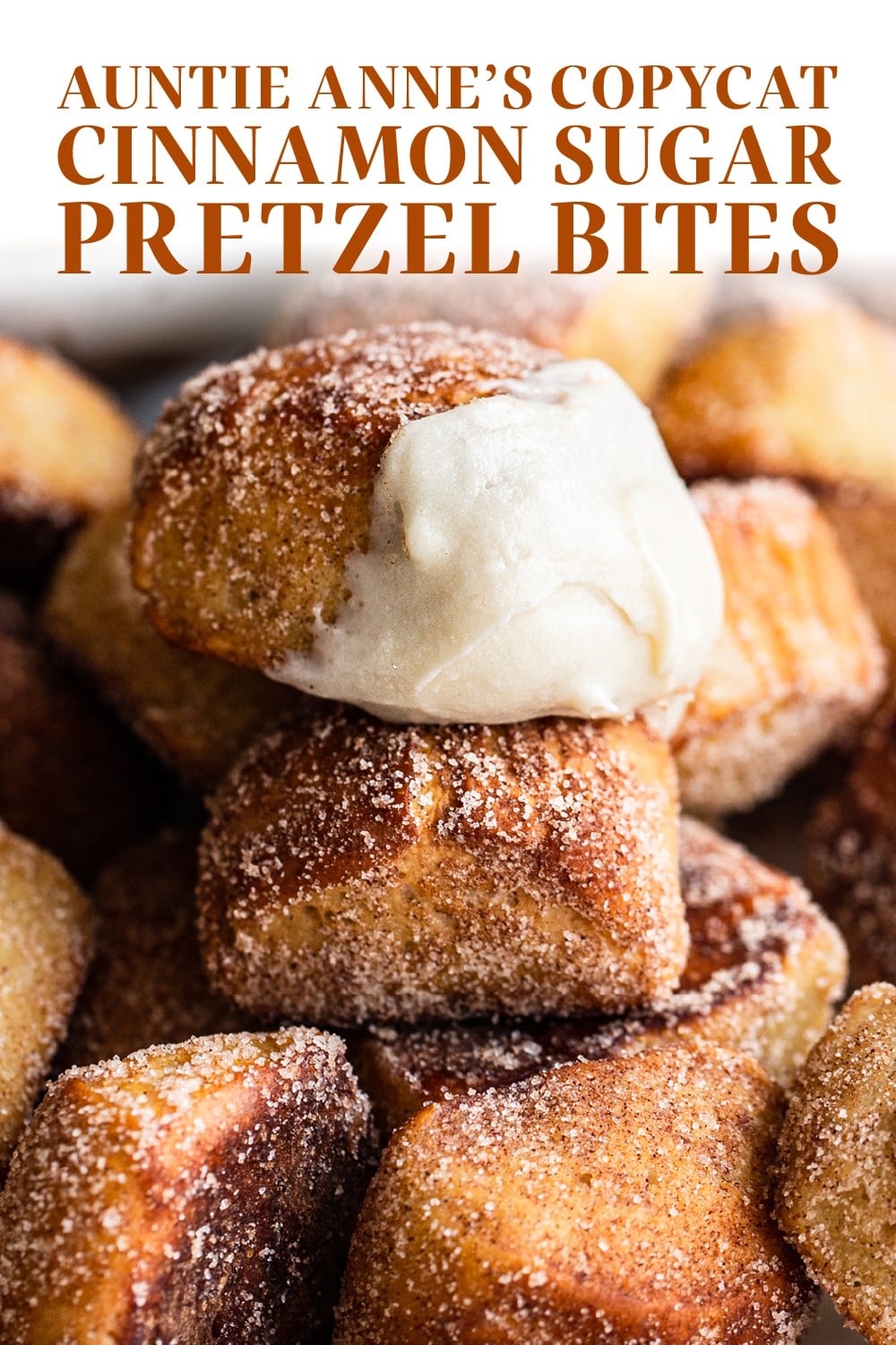 Homemade Cinnamon Sugar Pretzel Bites - Handle the Heat
