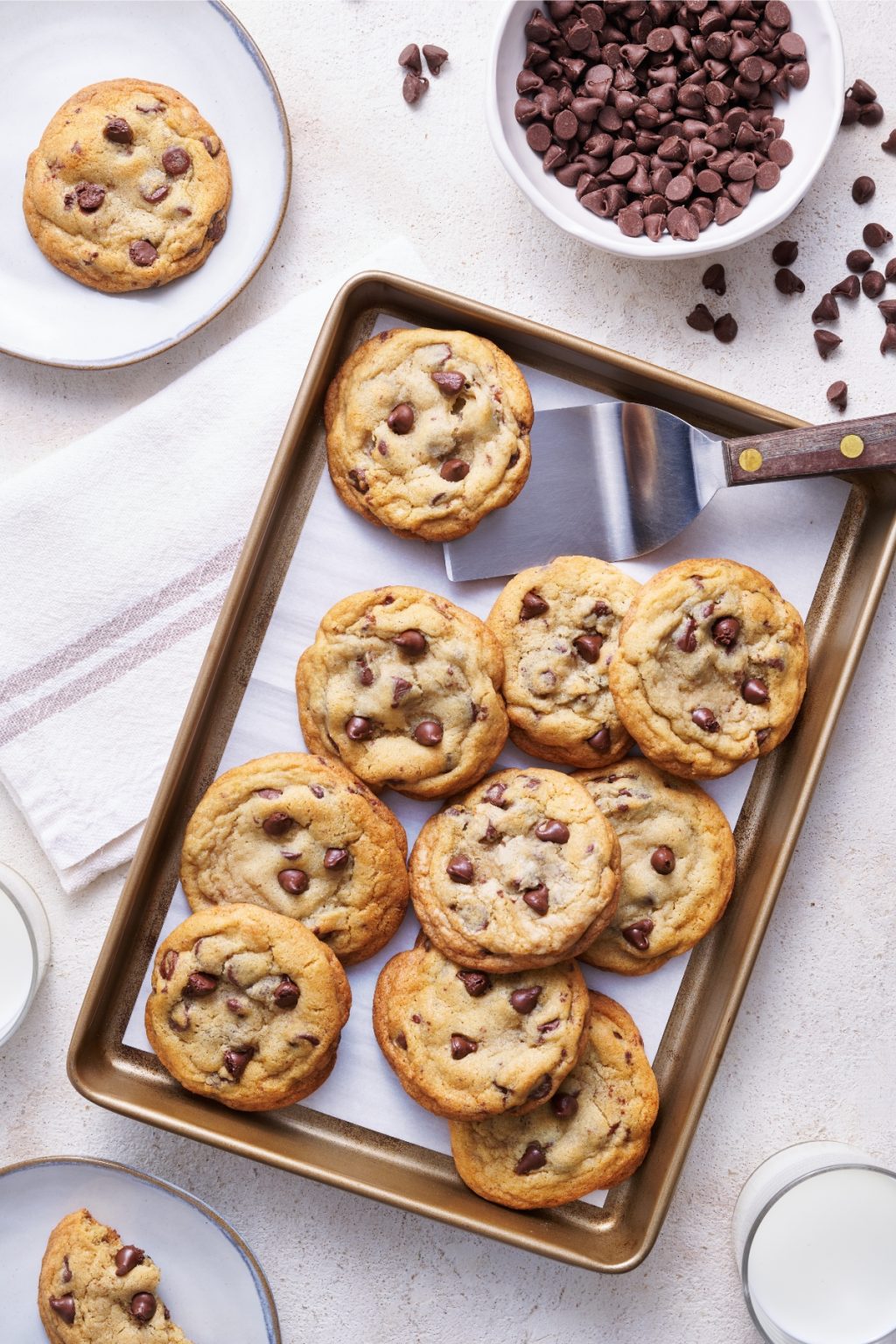 Bakery Style Chocolate Chip Cookies Recipe (Thick, Chewy & Soft)
