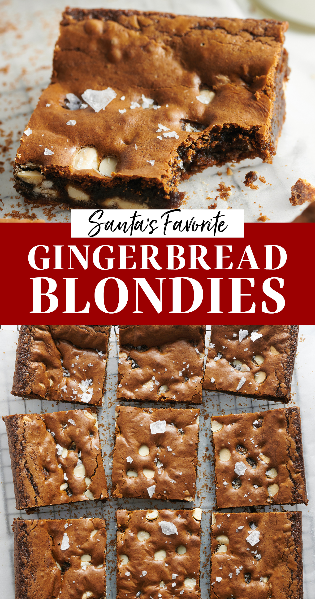 Gingerbread White Chocolate Blondies - Handle the Heat