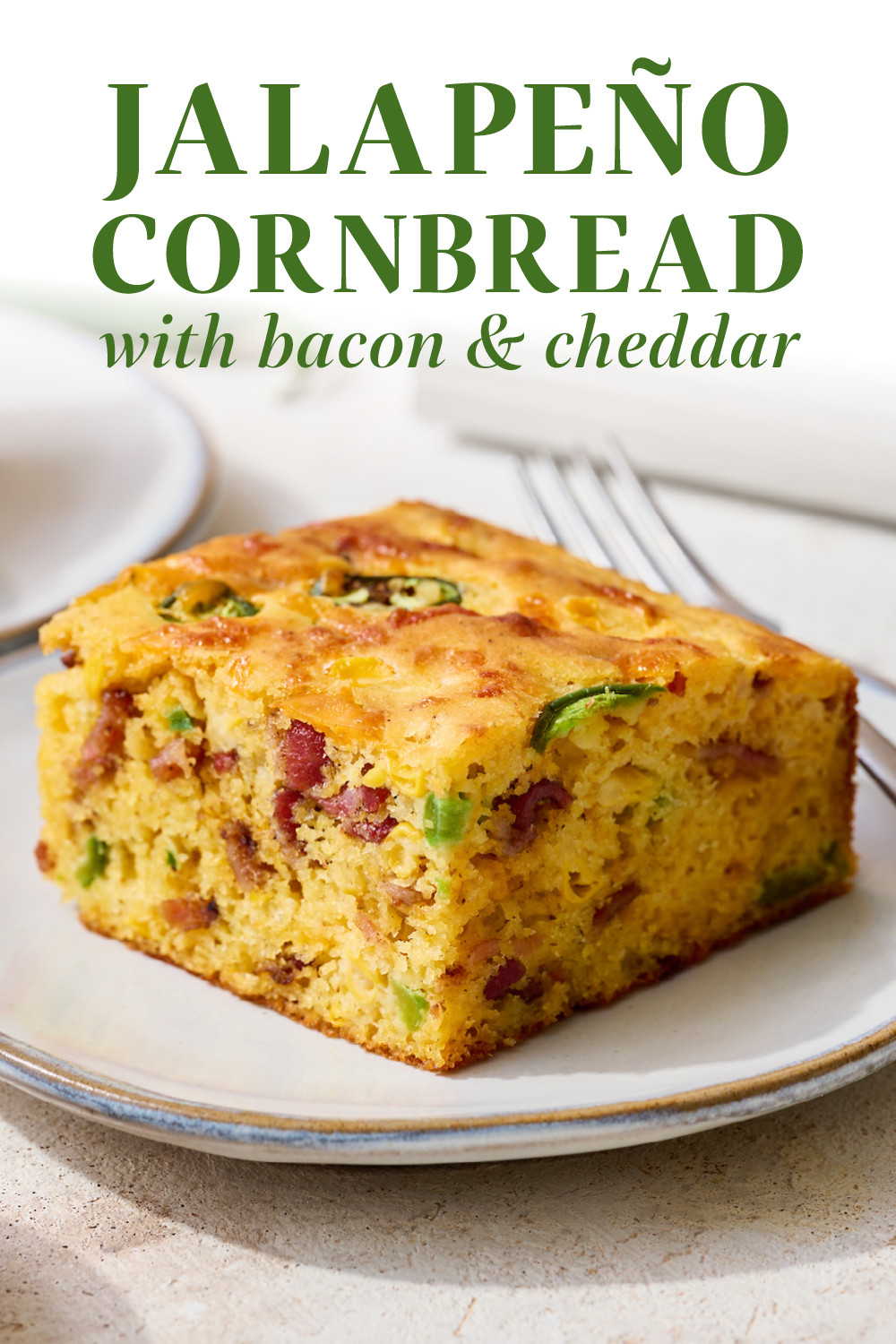 Easy Jalapeño Cornbread with Bacon & Cheddar