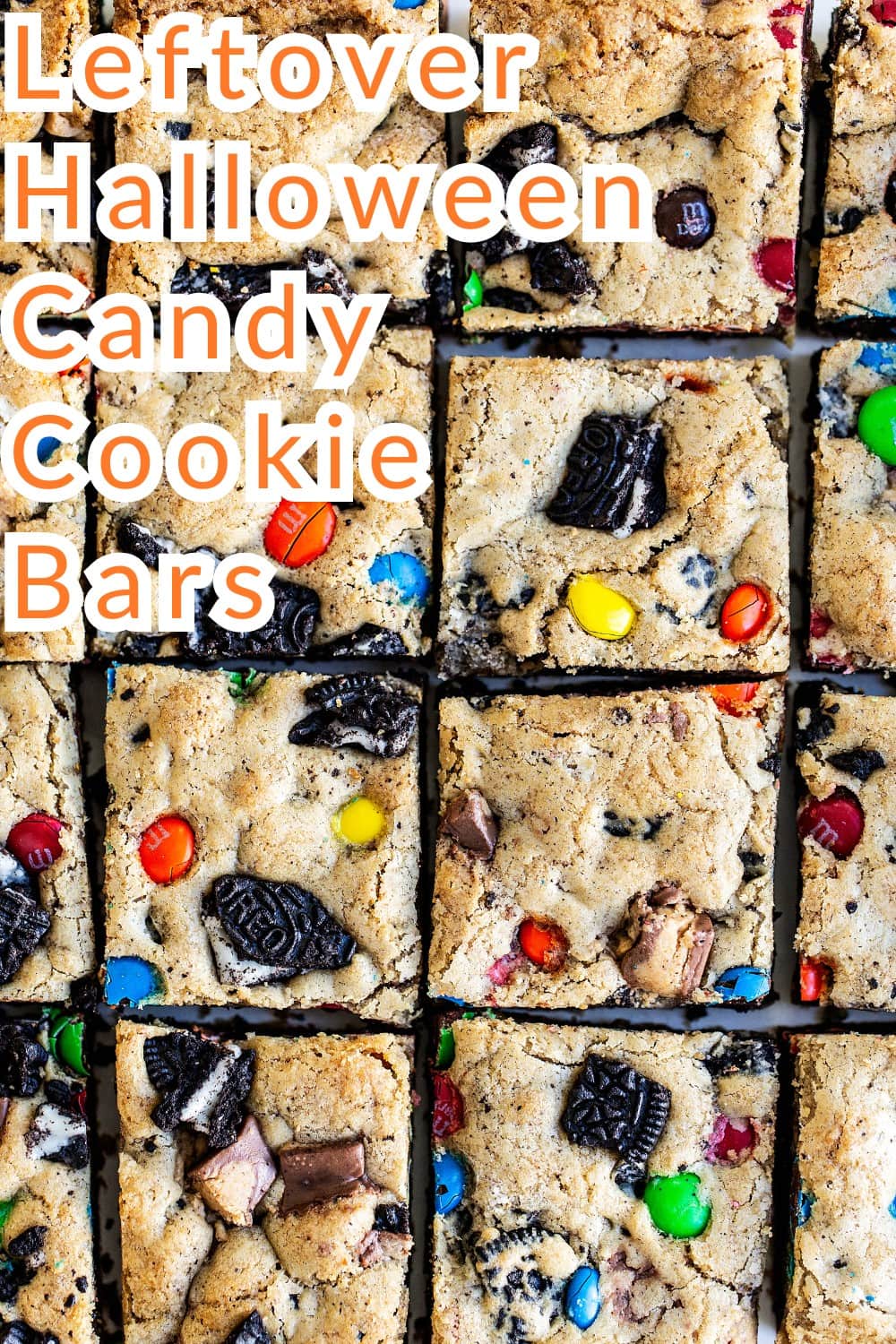 Halloween Candy Cookies | Loaded Cookie Bars