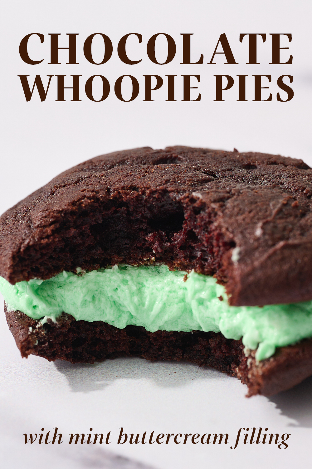 Mint Chocolate Whoopie Pies - Handle the Heat