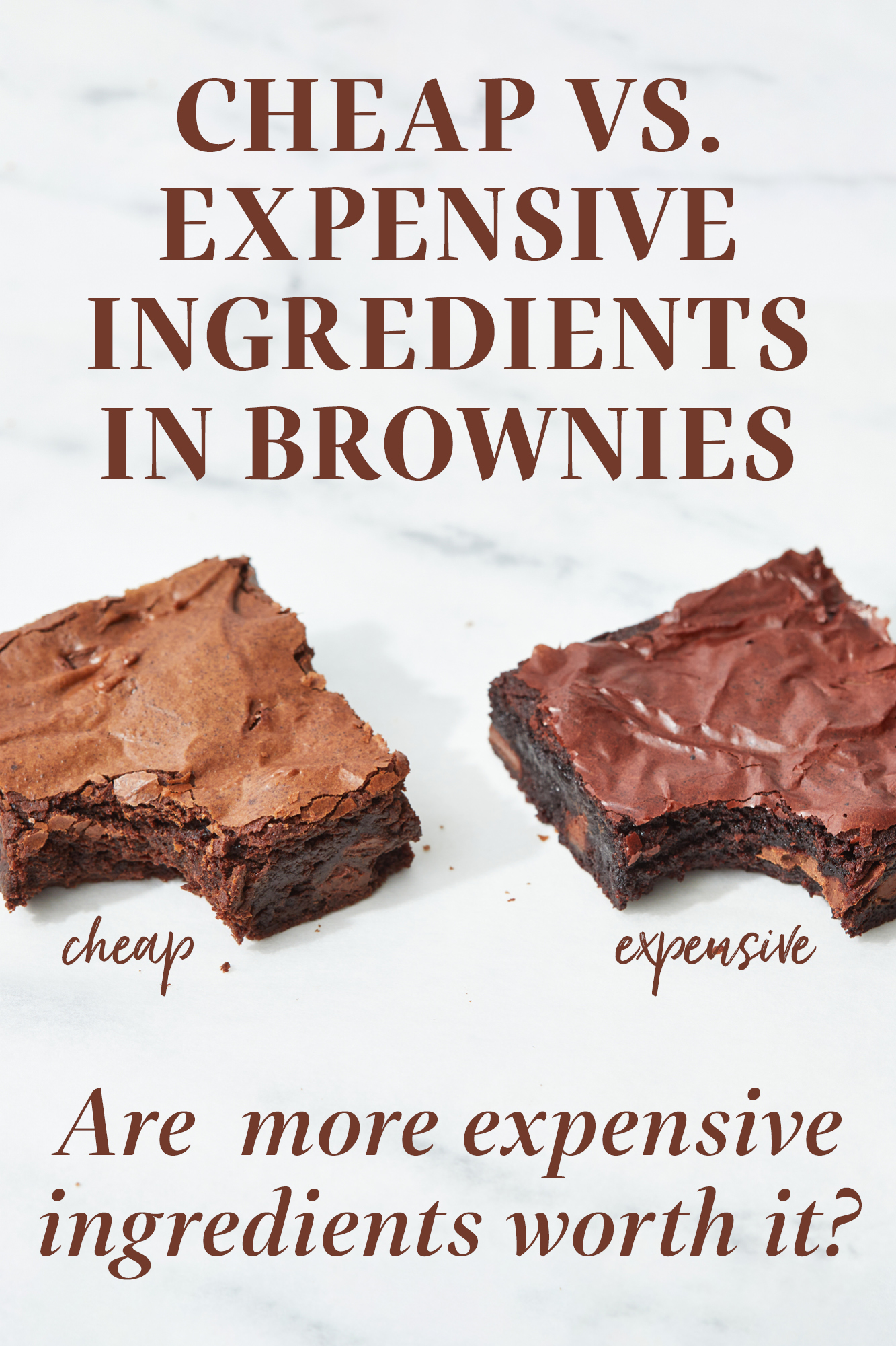 Cheap vs Expensive Ingredients in Brownies - Handle the Heat