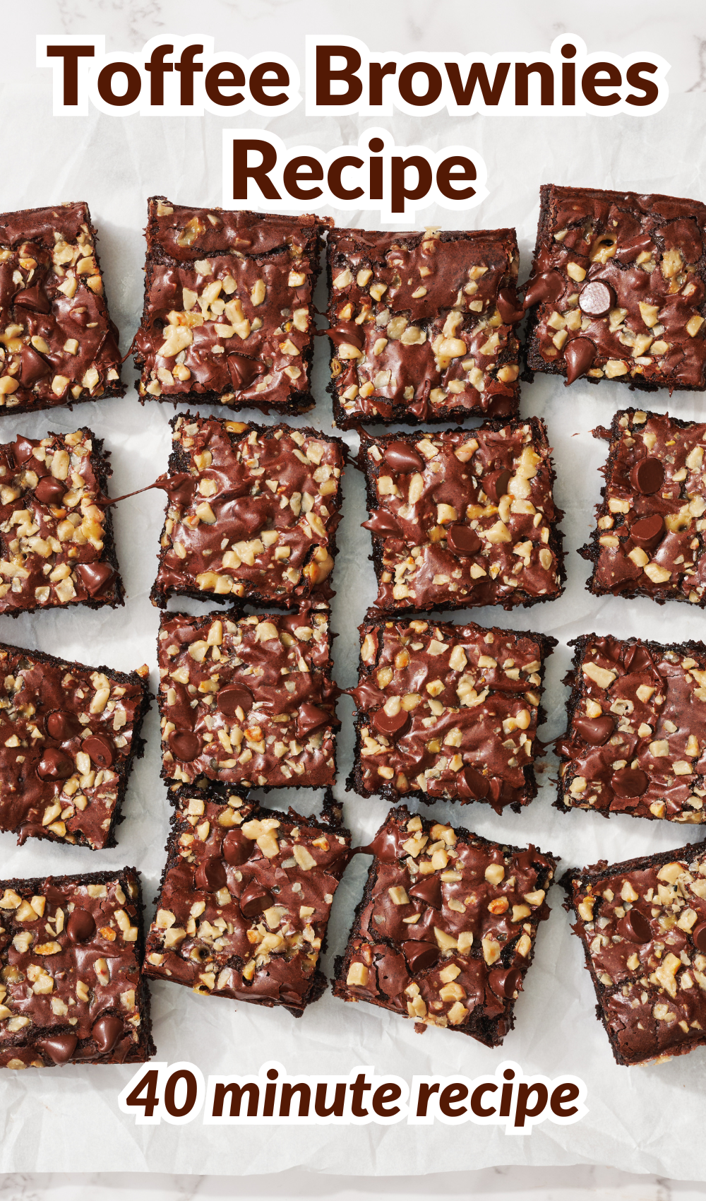 Toffee Brownies - Handle the Heat