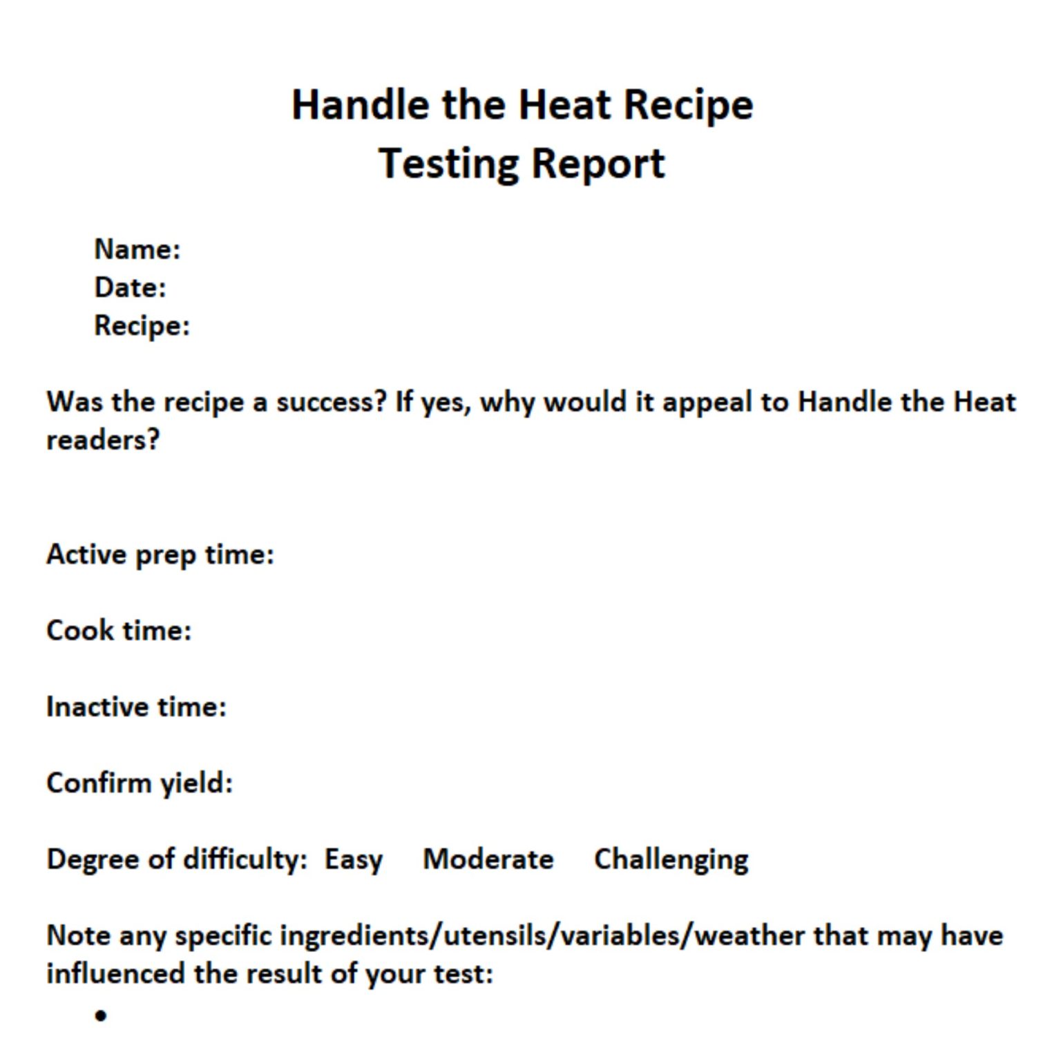 About Handle the Heat & Tessa Arias