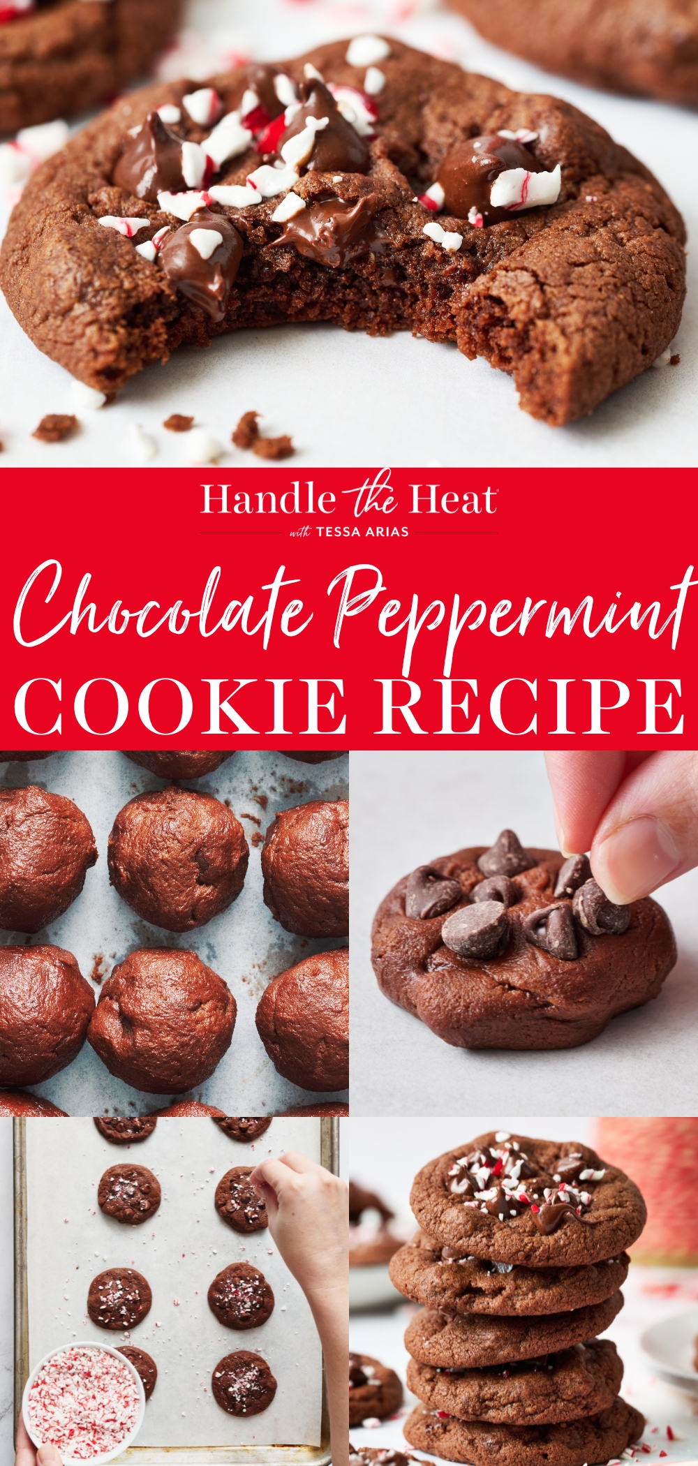 Chocolate Peppermint Cookies - Handle the Heat