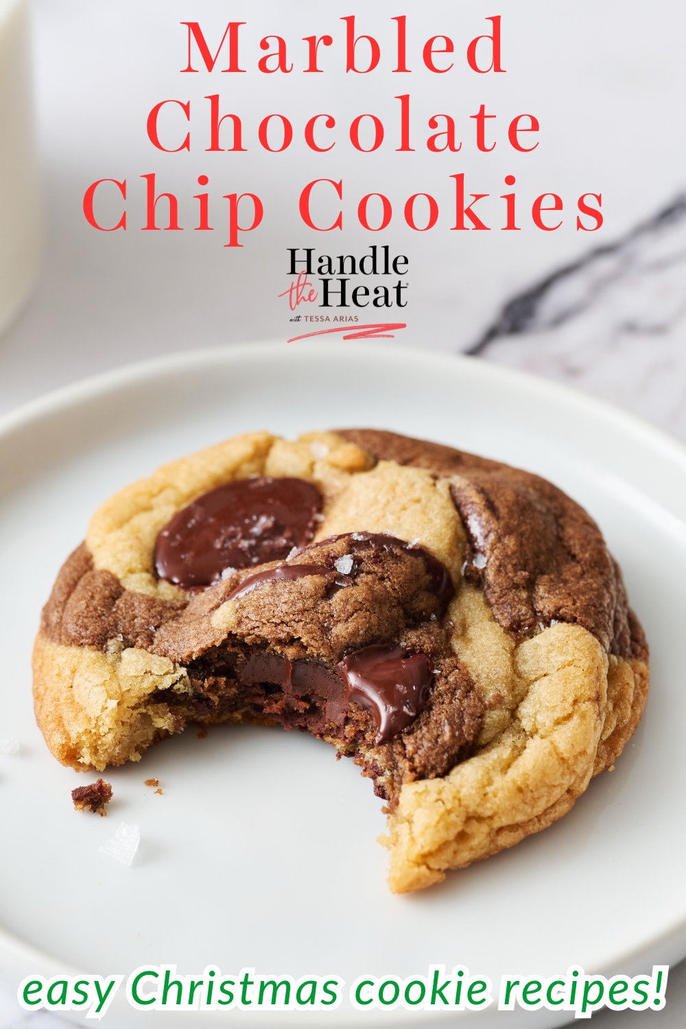 Marbled Chocolate Chip Cookies - Handle the Heat