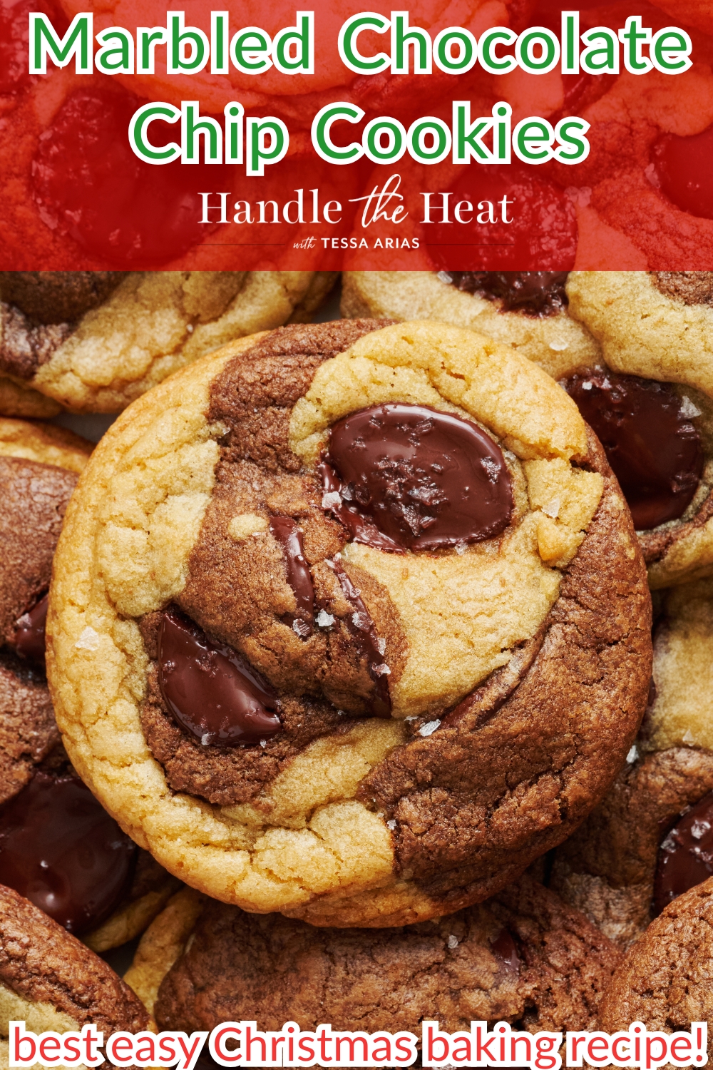 Marbled Chocolate Chip Cookies - Handle the Heat