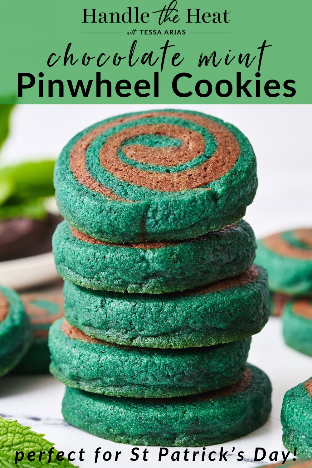 Chocolate Mint Pinwheel Cookies