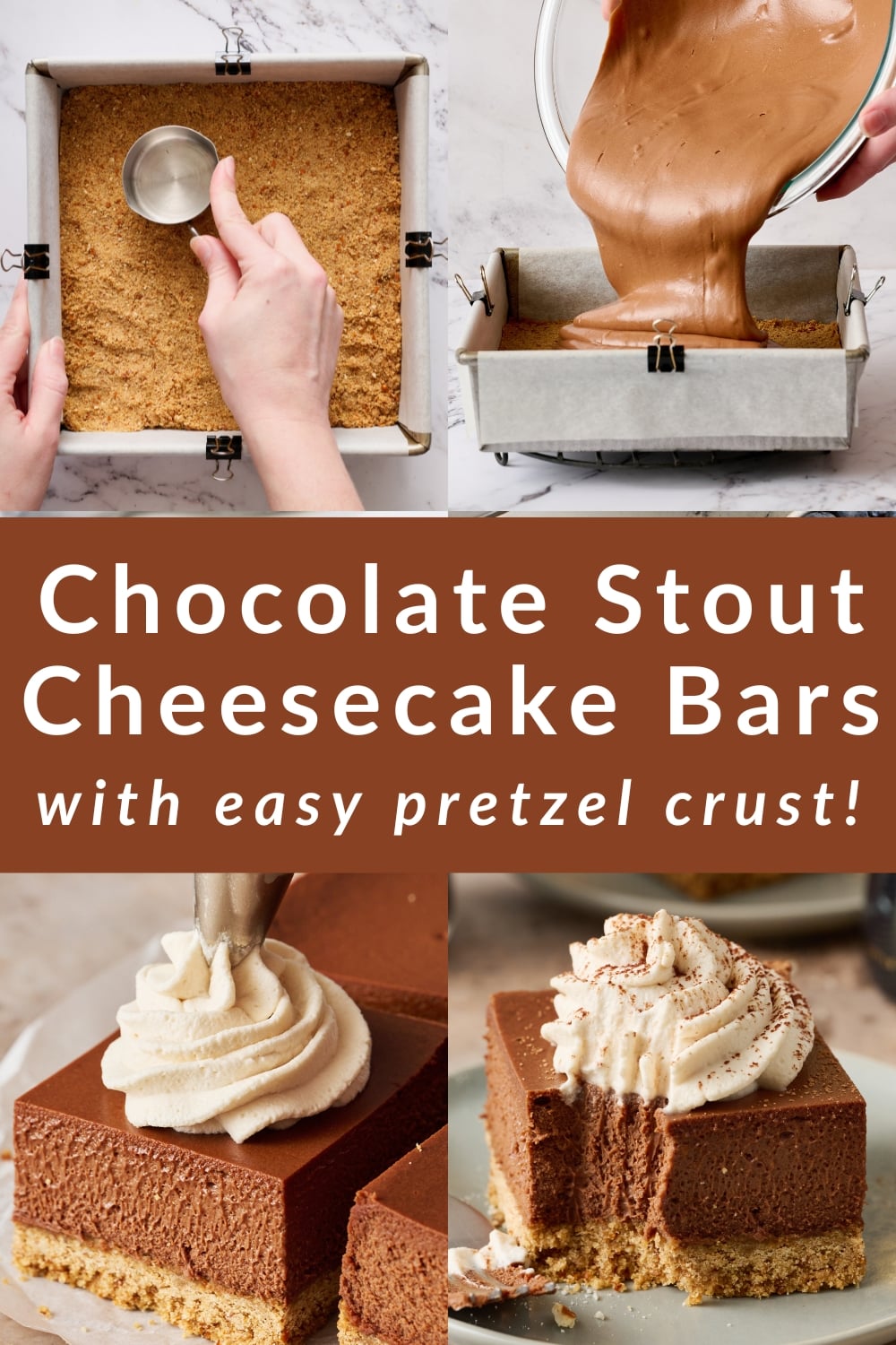 Chocolate Stout Cheesecake Bars - Handle the Heat