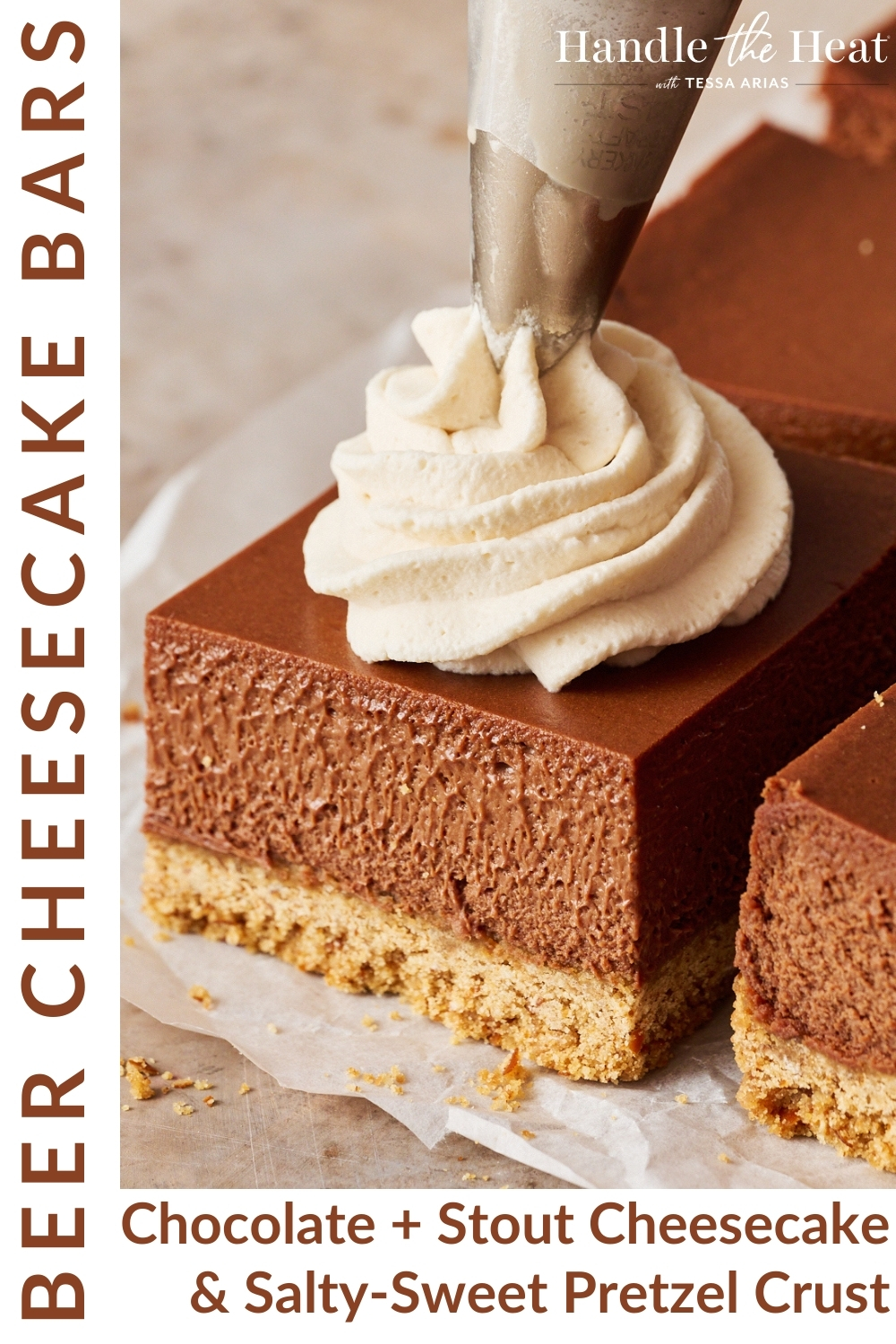 Chocolate Stout Cheesecake Bars - Handle the Heat