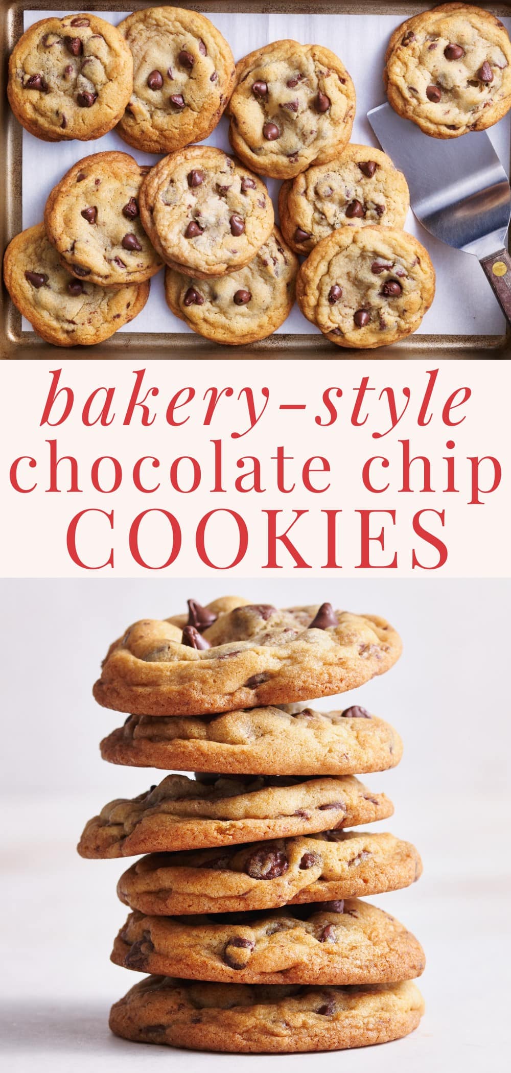 Bakery Style Chocolate Chip Cookies Recipe (Thick, Chewy & Soft)