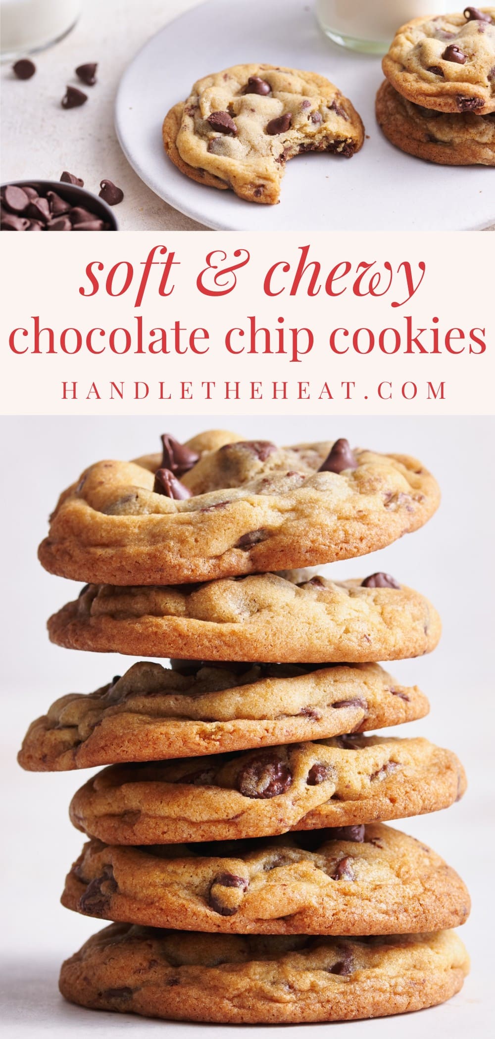 Bakery Style Chocolate Chip Cookies Recipe (Thick, Chewy & Soft)