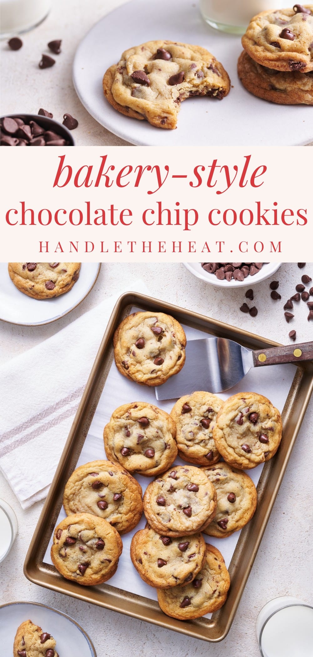 Bakery Style Chocolate Chip Cookies Recipe (Thick, Chewy & Soft)