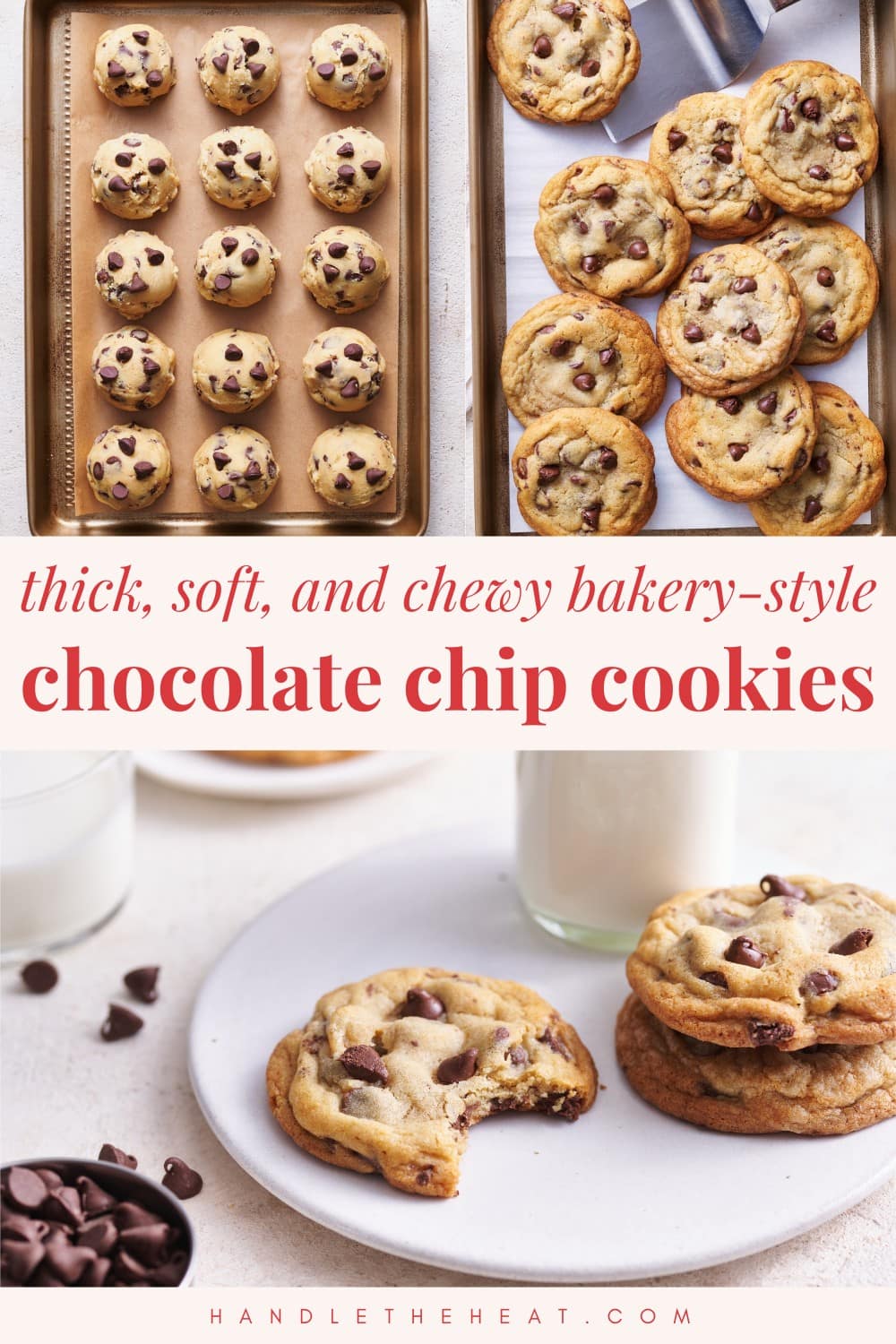 Bakery Style Chocolate Chip Cookies Recipe (Thick, Chewy & Soft)